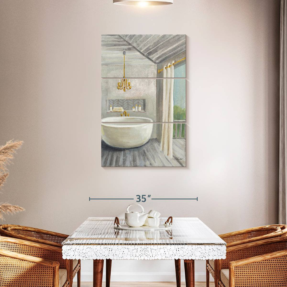 Bungalow Rose Kerrick Attic Bathroom II Gray Wood | Wayfair