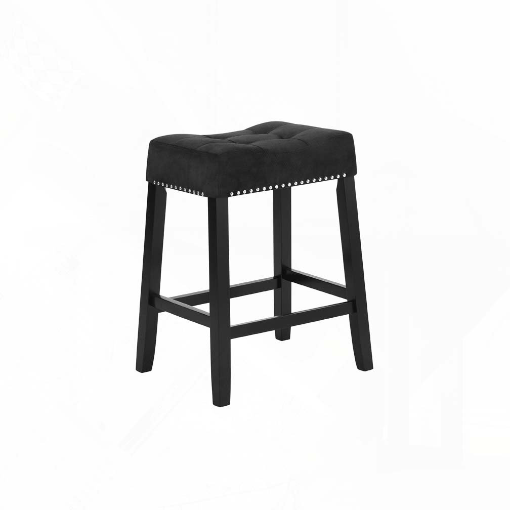 Winston Porter 2pc Black Saddle 27" Counter Stool | Wayfair