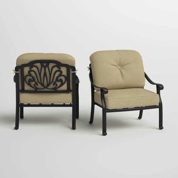 Three Posts™ Lebanon Recliner Patio Chair with Cushions and Ottoman ...