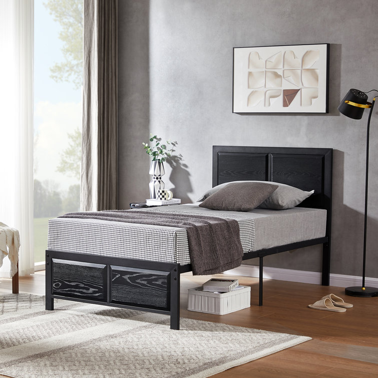 17 Stories Sandreka Metal Panel Bed | Wayfair