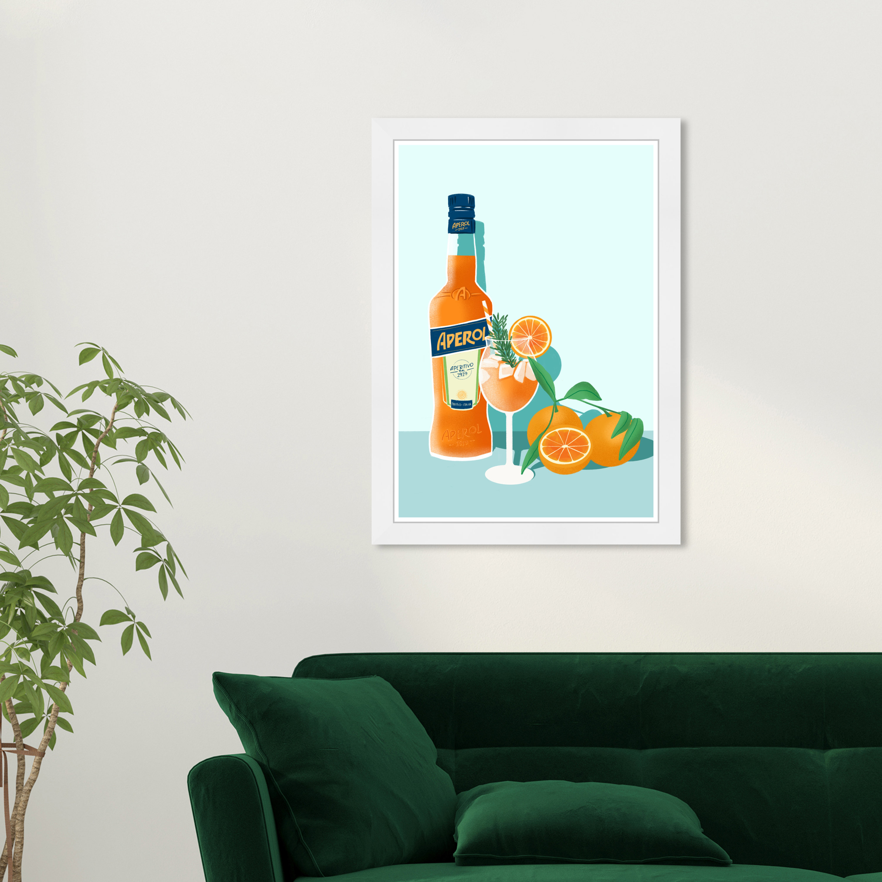 Latitude Run® Drinks and Spirits Citric Drink Modern Blue Paper Wall ...