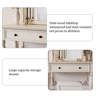 Latitude Run® Cream-Style Full Solid Wood Vanity Table with Oversized ...
