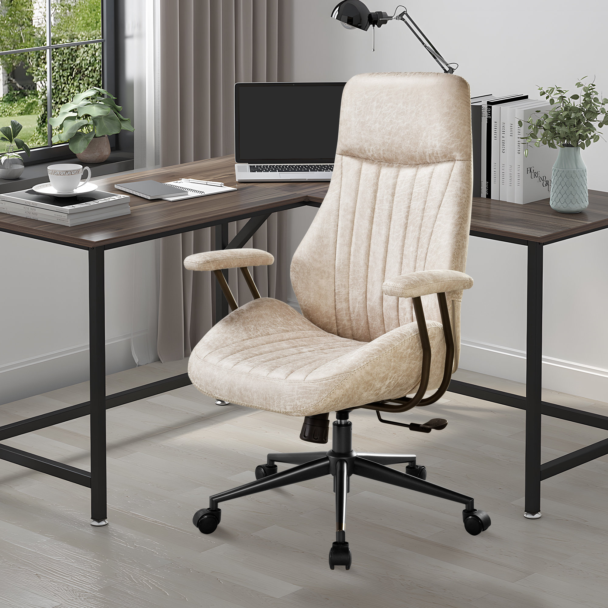 17 Stories Viola High Back Swivel Ergonomic Executive Chair with Pad ...