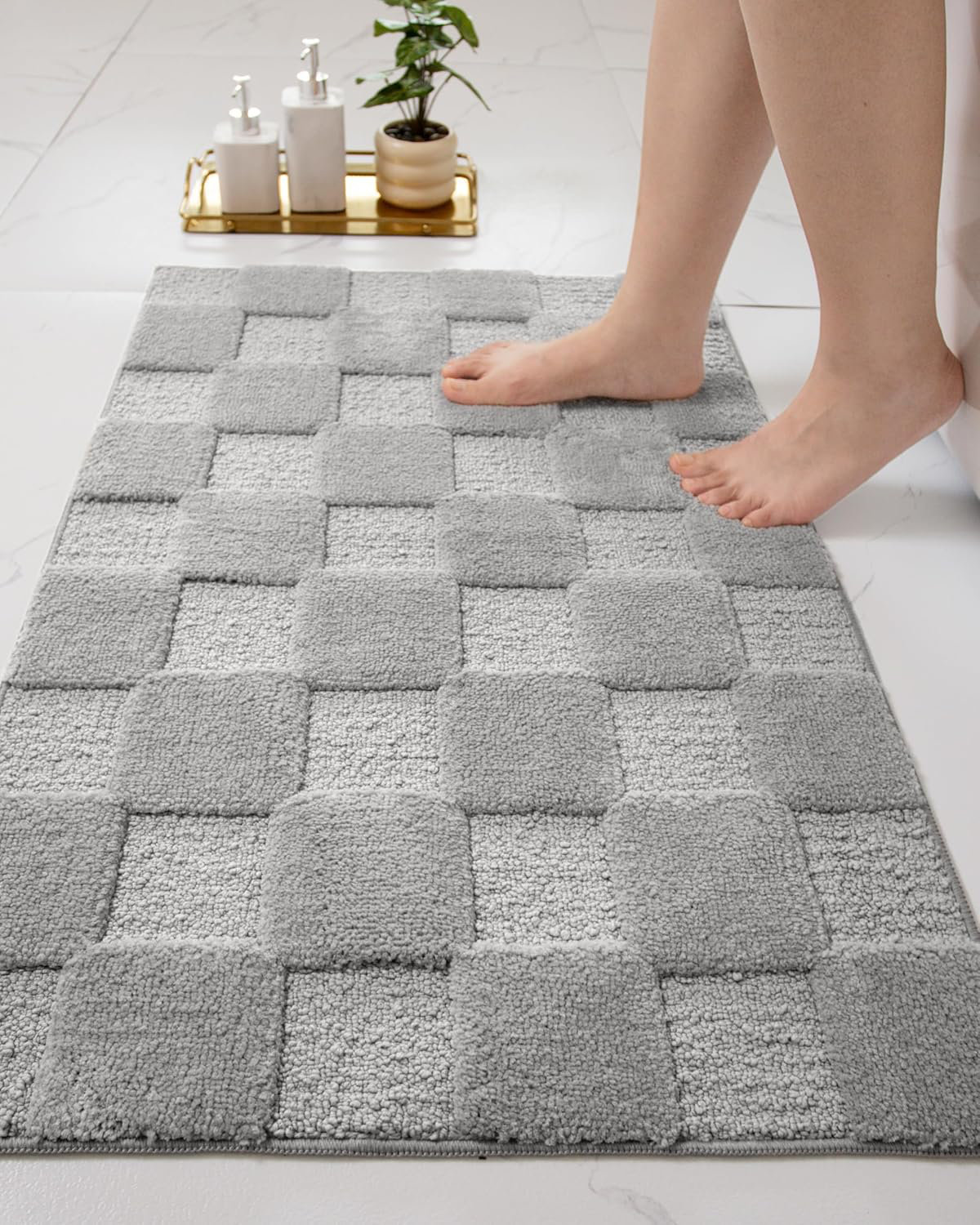 Hokku Designs Non Slip Checkered Bath Mat | Wayfair