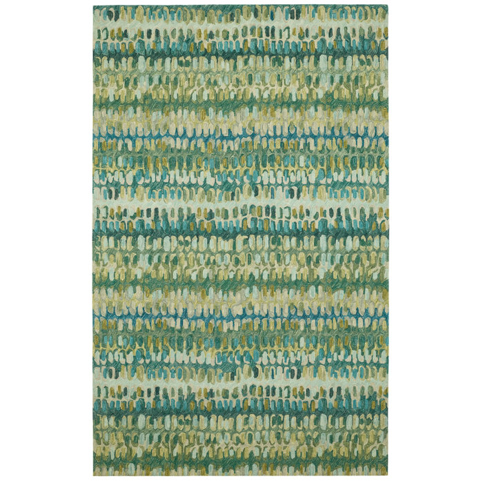 Dash and Albert Rugs Paint Chip Moss Hand Micro Hooked Wool Rug ...