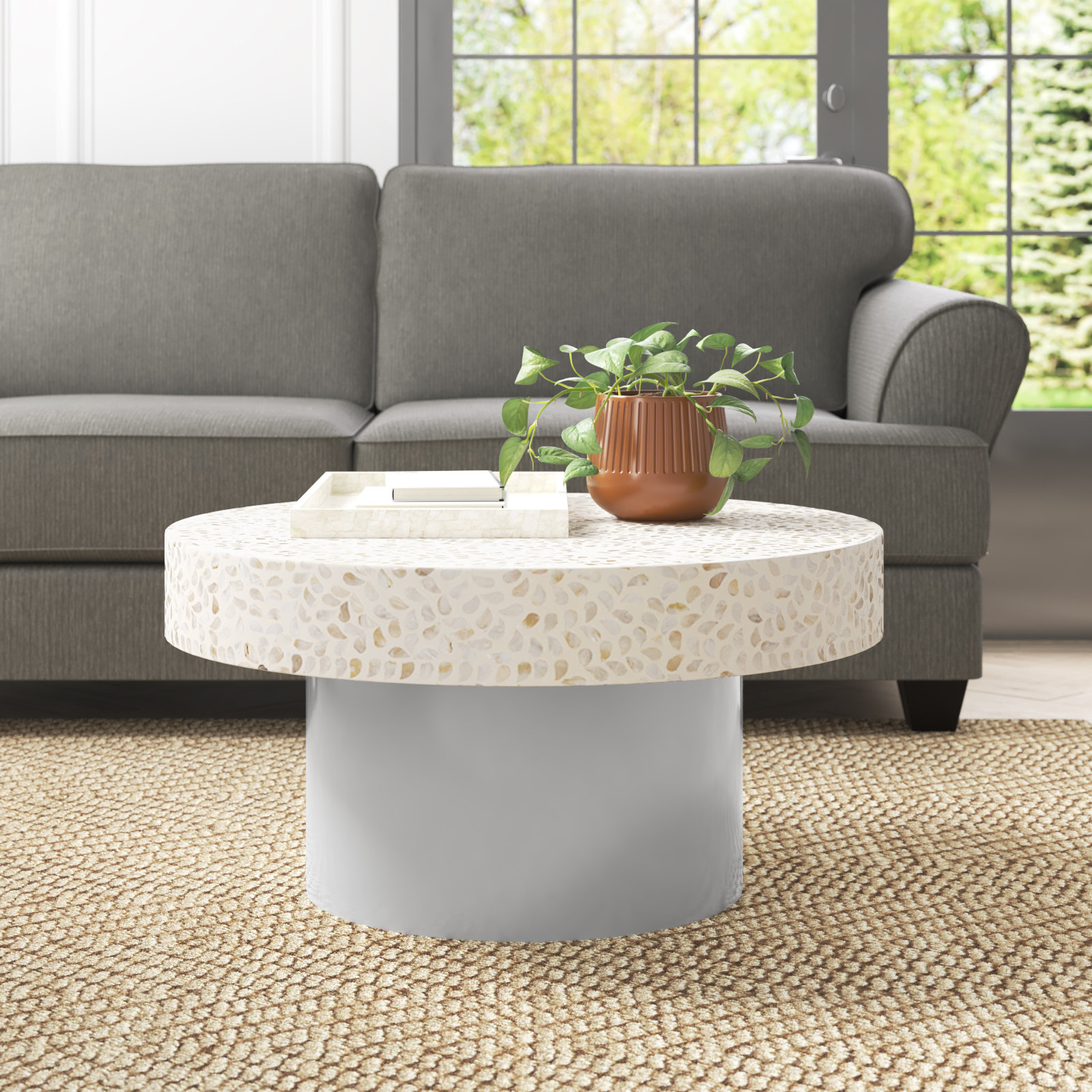Lark Manor Anyila Solid Circular Coffee Table & Reviews - Wayfair Canada