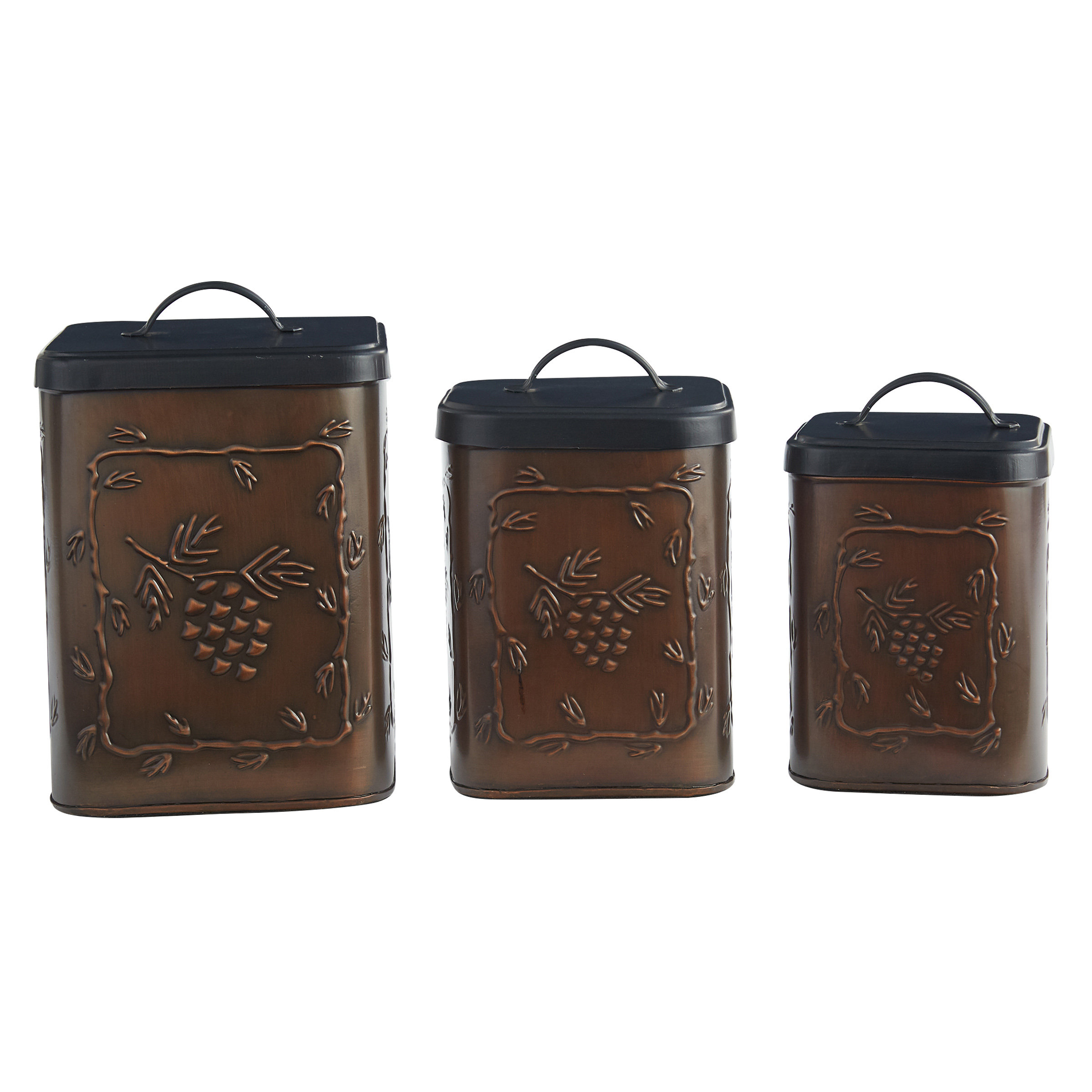 Red Barrel Studio® Valley Pine 3 Piece Kitchen Canister Set | Wayfair