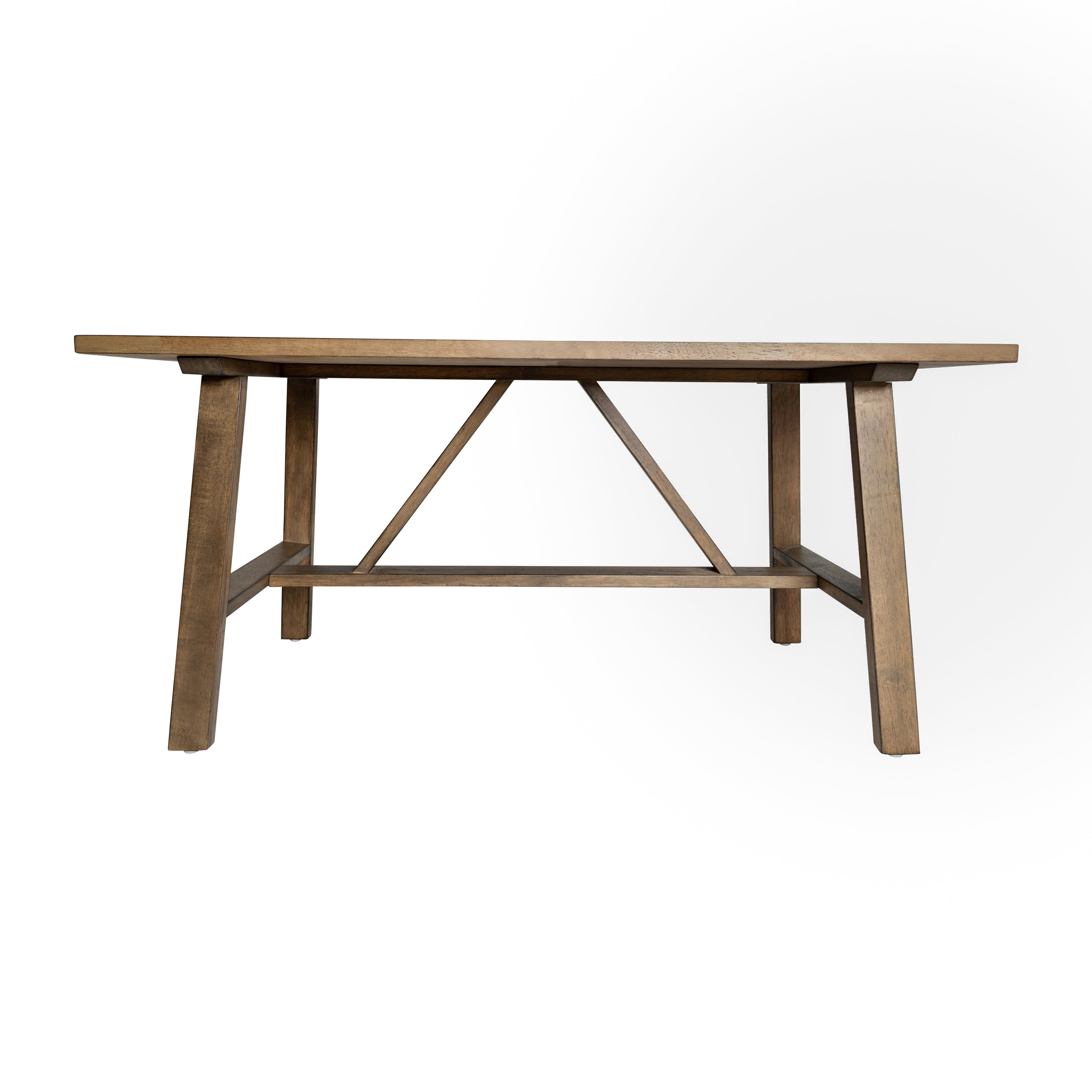Gracie Oaks Dake Solid Wood Farmhouse Trestle Style Coffee Table ...