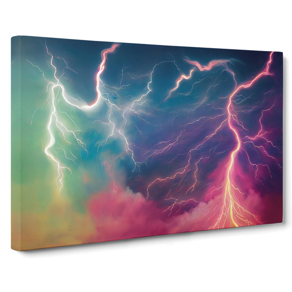 Metro Lane Bewitching Lightning Bolt - Wrapped Canvas Print | Wayfair.co.uk