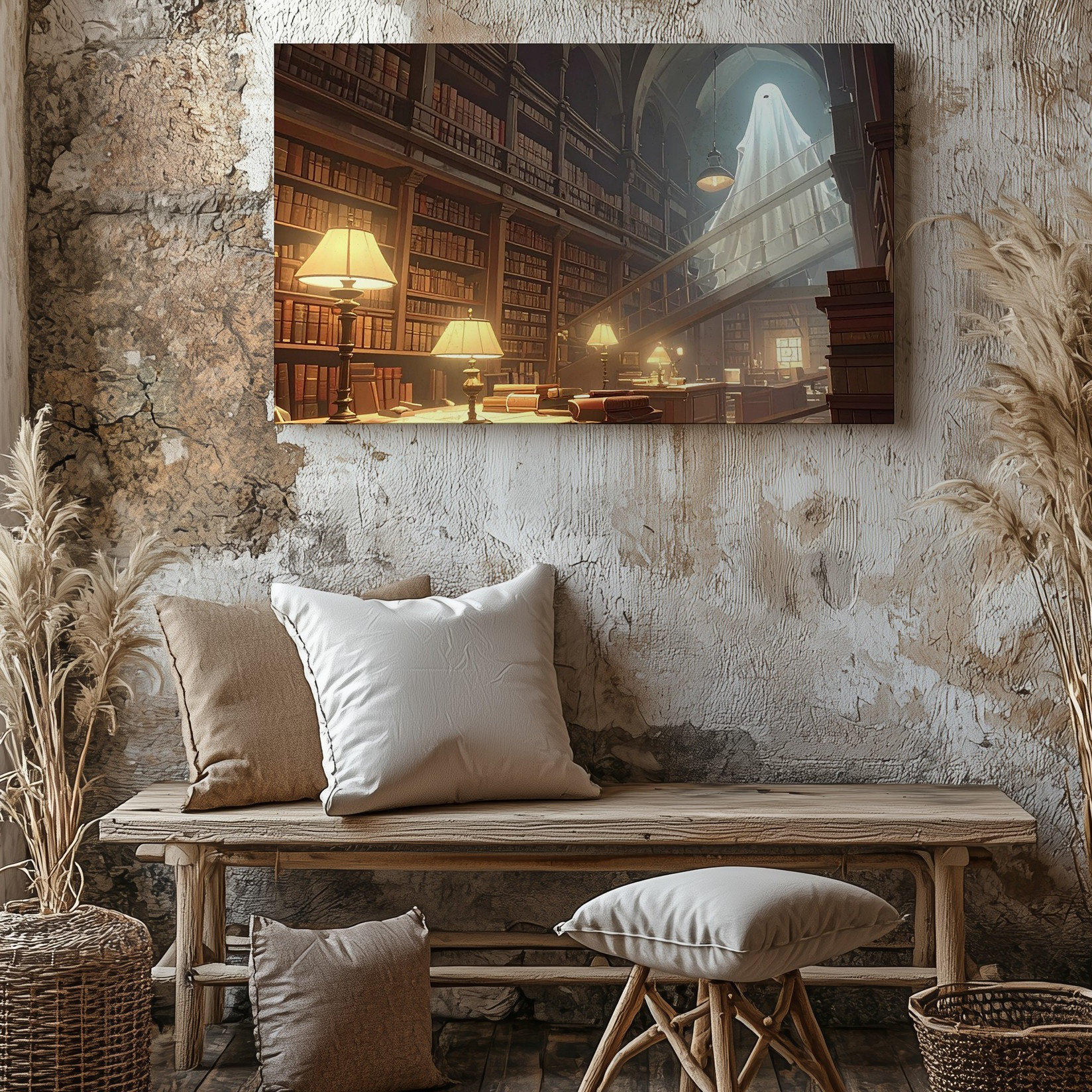 Winston Porter Enchanted Library Spirit Canvasmystical Gothic Bookshelf ...