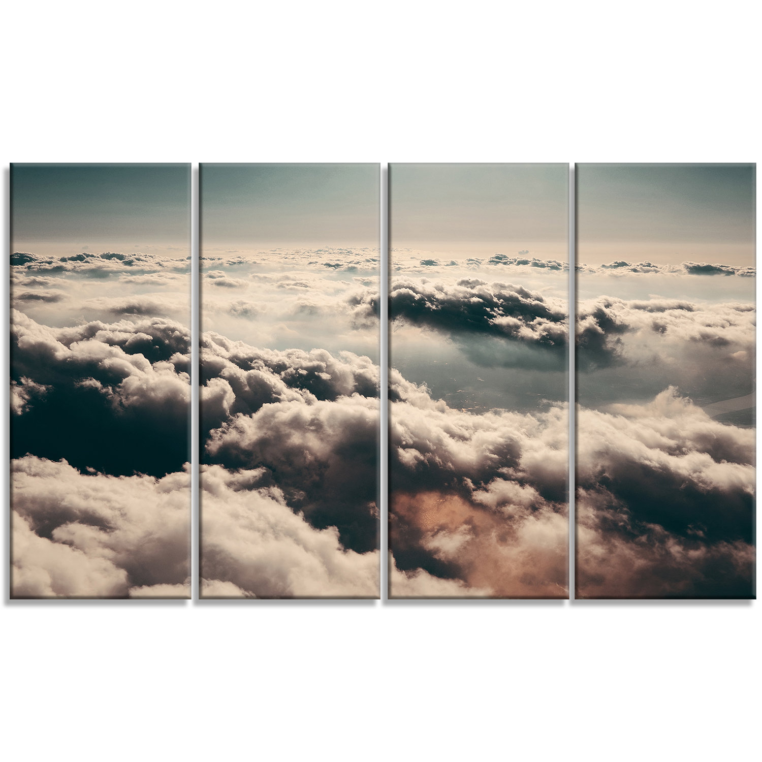 Design Art 'Sky above Dark Heavy Clouds' Grapic Art Print Multi-Piece ...