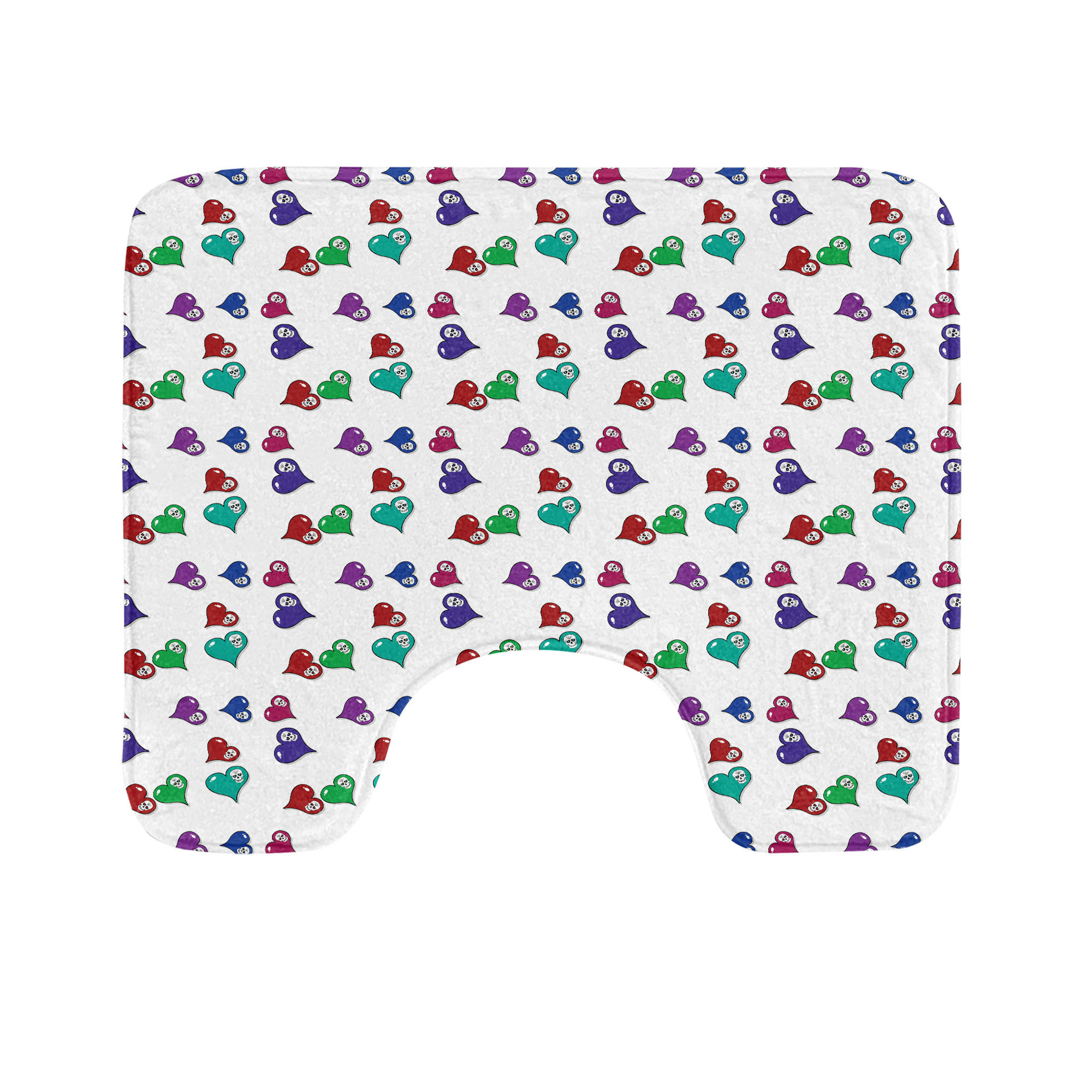 Bay Isle Home™ Skull Toilet Mat U-Shape Bathroom Rug 20" Multicolor ...