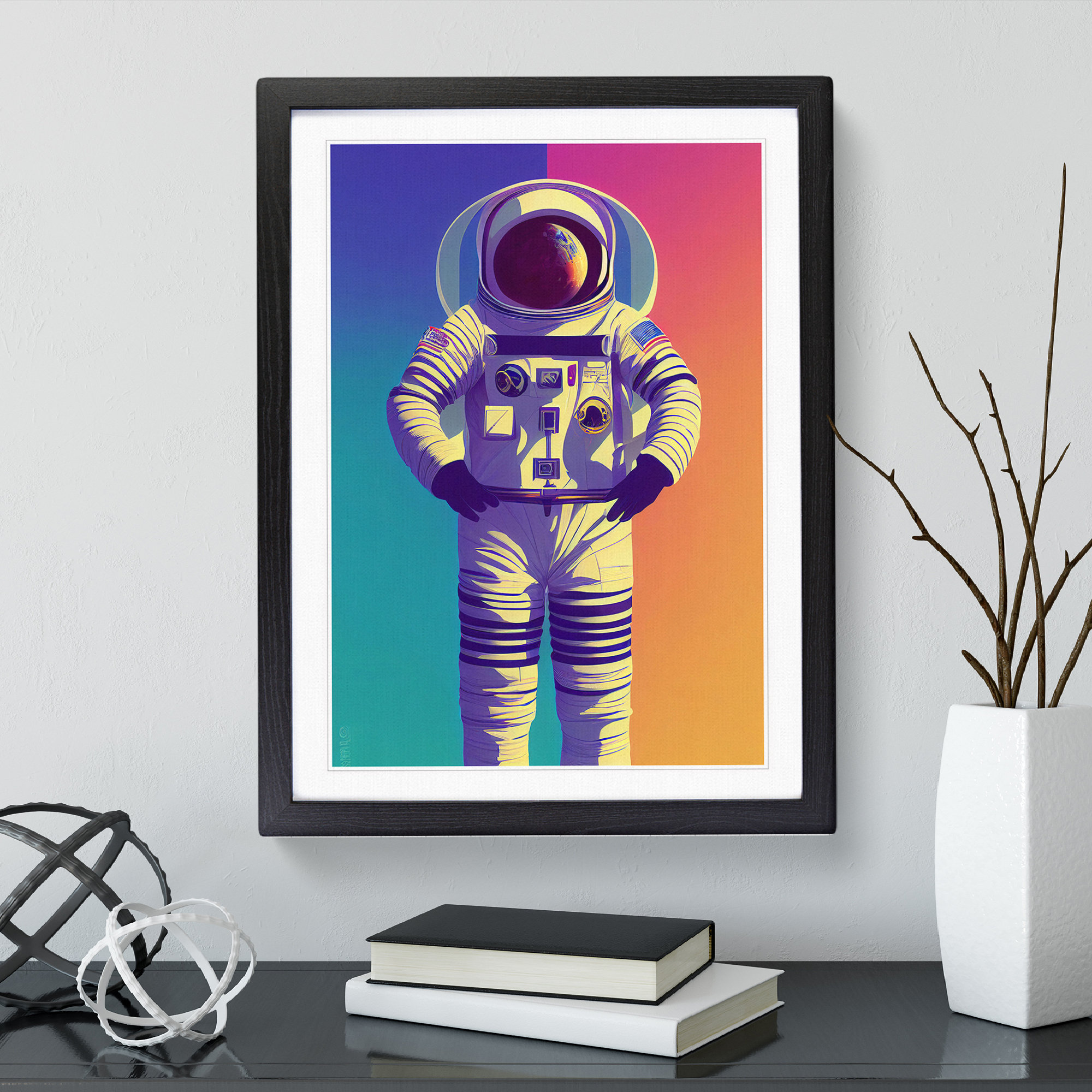 ModernMoments Cool Astronaut - Picture Frame Graphic Art | Wayfair.co.uk