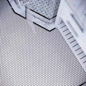 Supreme Tile Porcetile Dot 0.8" x 0.8" Porcelain Mosaic Wall & Floor ...