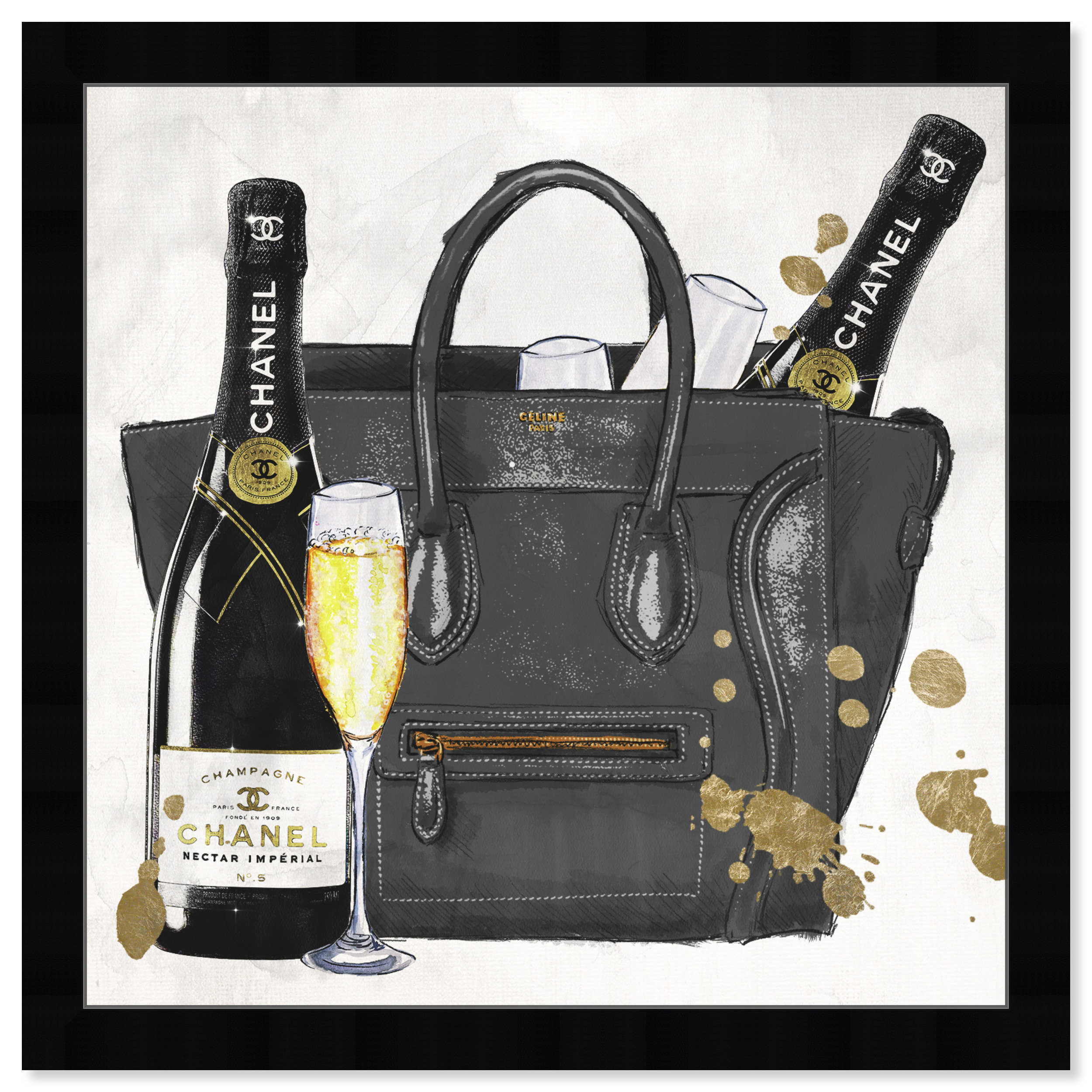 Oliver Gal I Brought the Champagne- Picture Frame Graphic Art | Wayfair