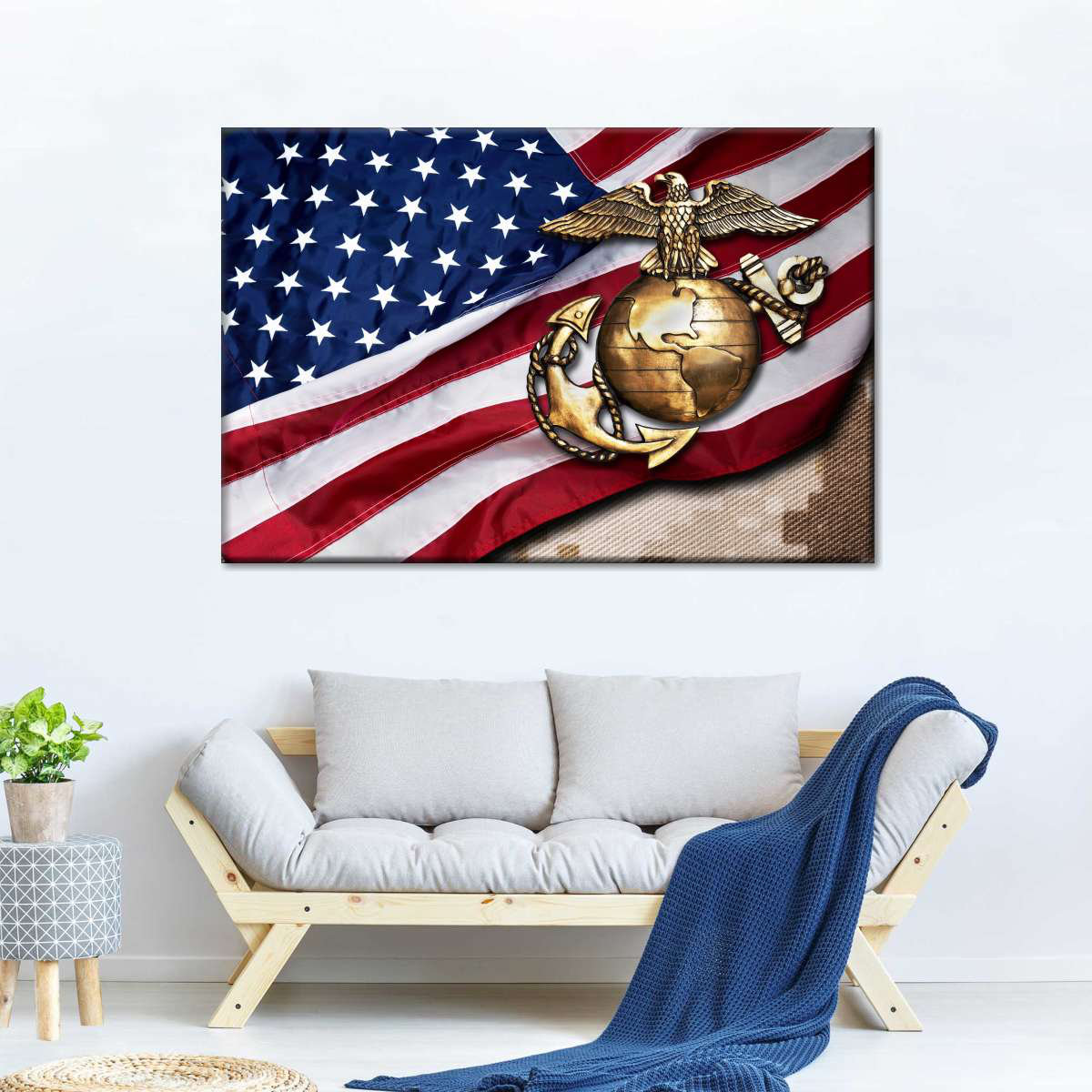 Ebern Designs American Marine Corps Canvas Print - Wayfair Canada