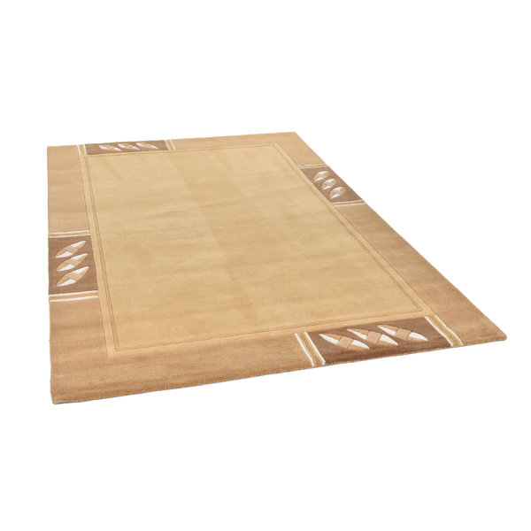 Theko Royal Nepali Hand Tufted Wool Terracotta Rug | Wayfair.ie