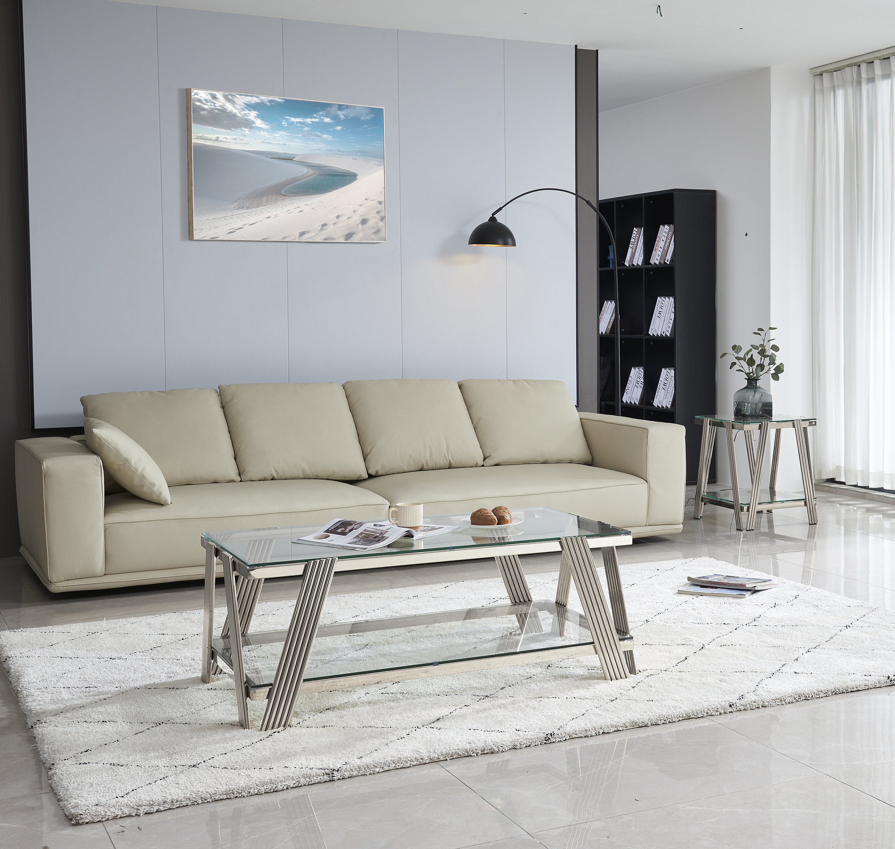 Everly Quinn Allyse 2 - Piece Glass Top Living Room Table Set & Reviews ...
