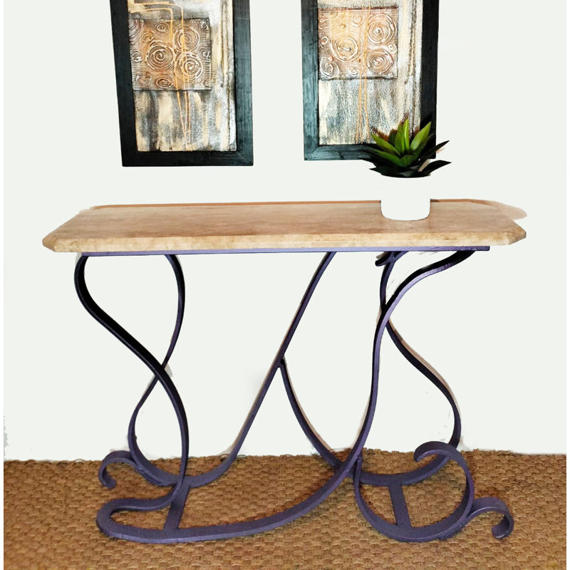 Mexports by Susana Molina Stunning Rectangular Stone and Wrought Iron ...