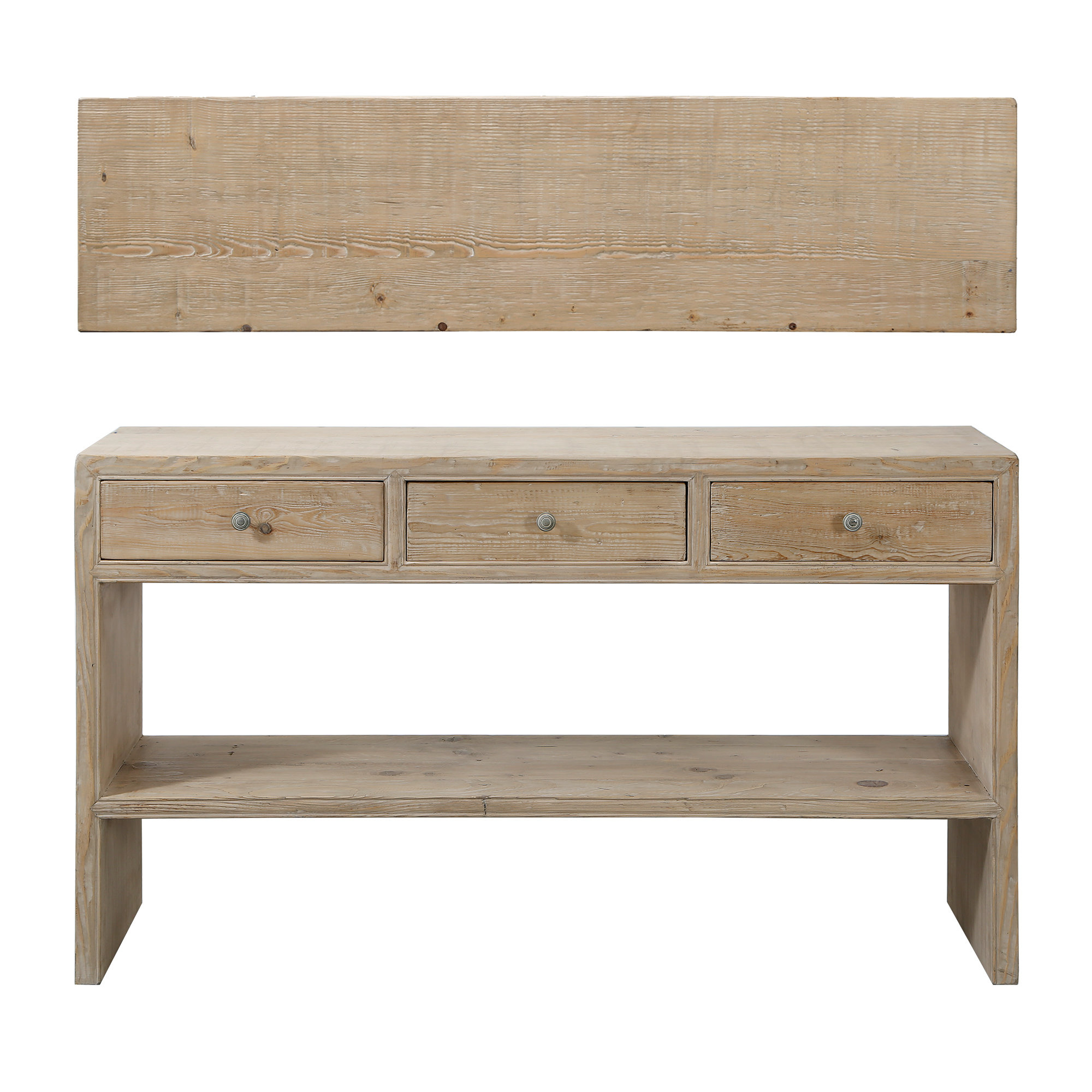 Lily's Living 59 In. Wide Weathered Natural Wood Amalfi Entry Table ...