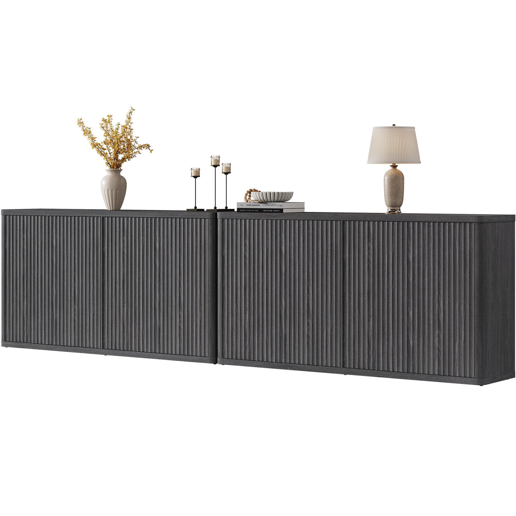 Latitude Run® Cesiro 66.3'' W Sideboard With 4 Fluted Doors And ...