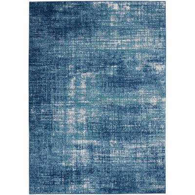 Calvin Klein Performance Teal/Ivory/Blue Rug & Reviews | Wayfair