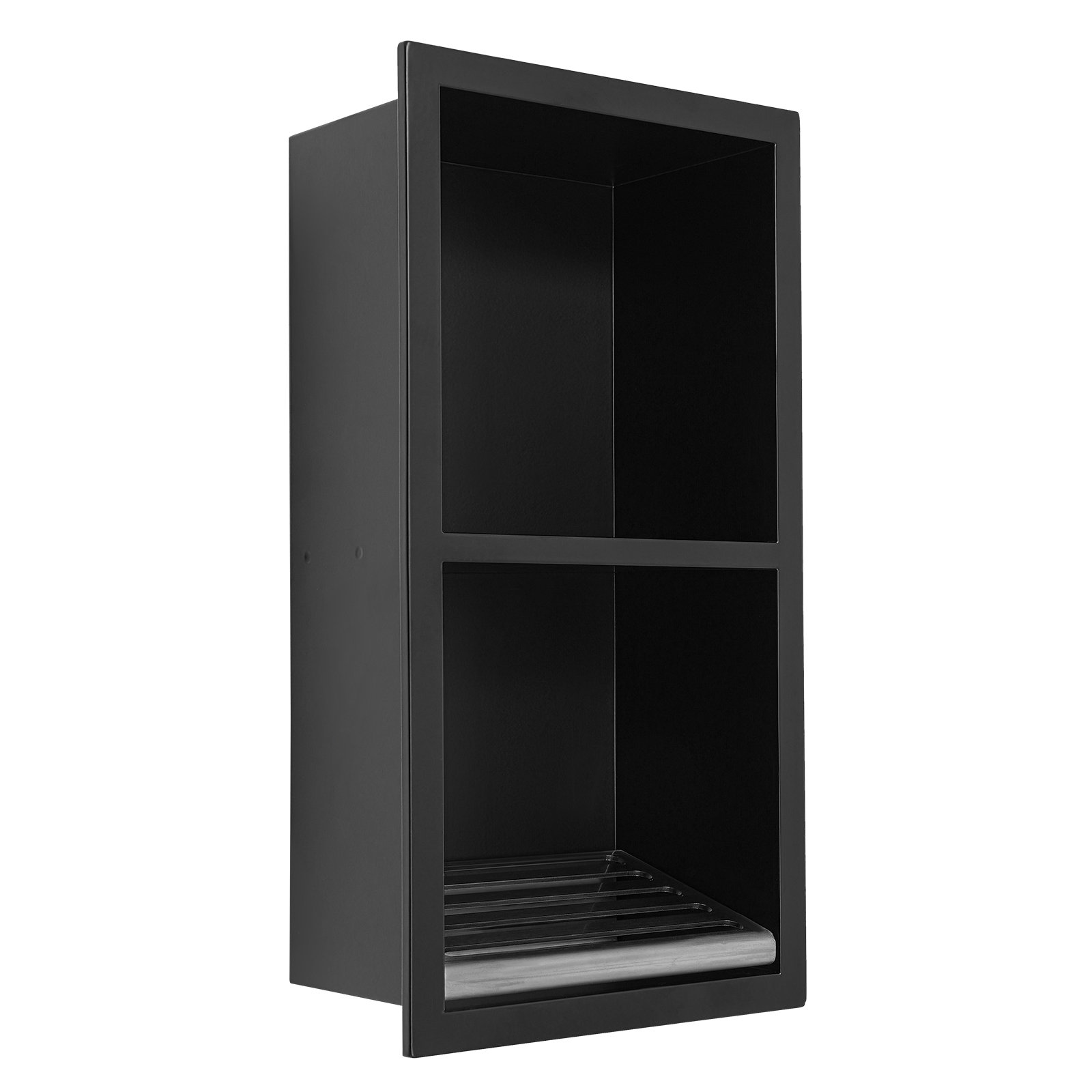 Ebern Designs 2-Tier Stainless Steel Recessed Storage Cabinet, Wall ...