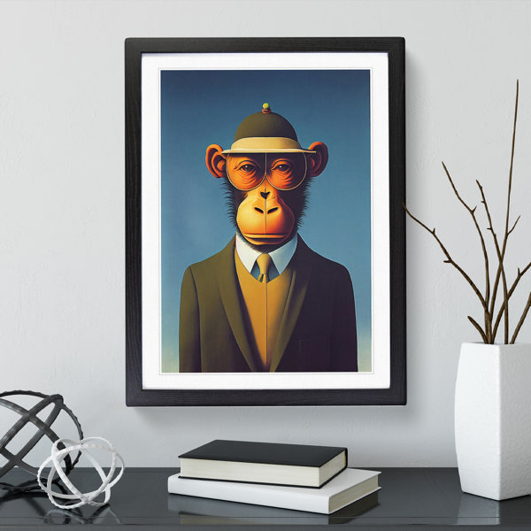 Happy Larry Mr Monkey - Picture Frame Graphic Art | Wayfair.co.uk