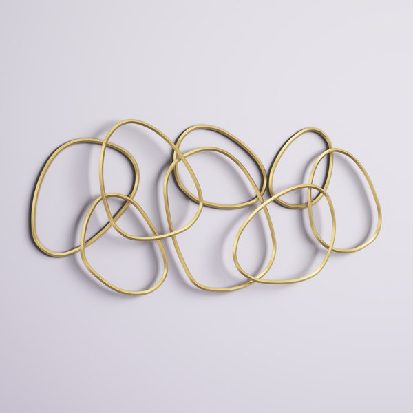Etta Avenue™ Metal Interlocking Rings Abstract Home Wall Decor ...