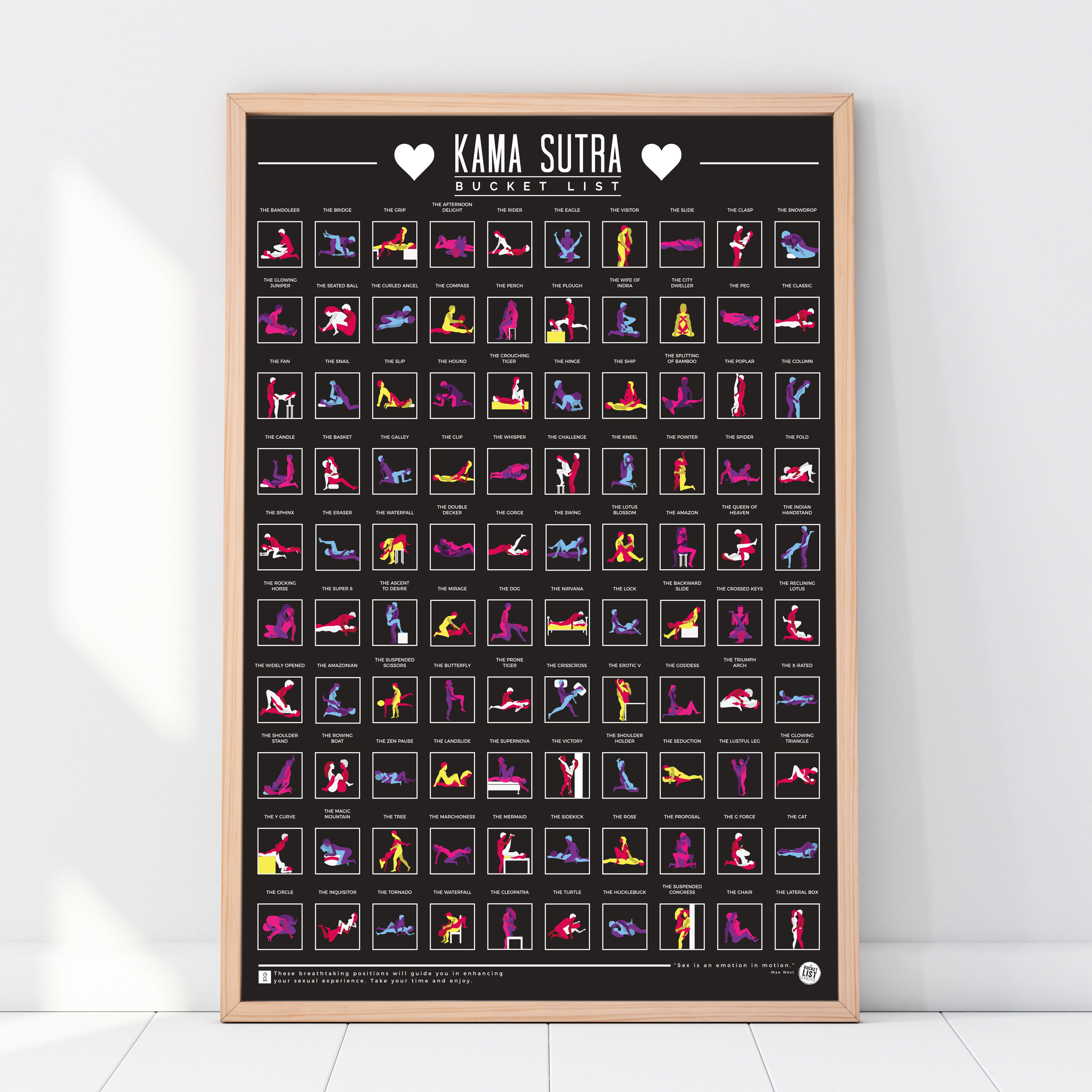 East Urban Home 100 Kama Sutra Positions - Graphic Art | Wayfair.co.uk