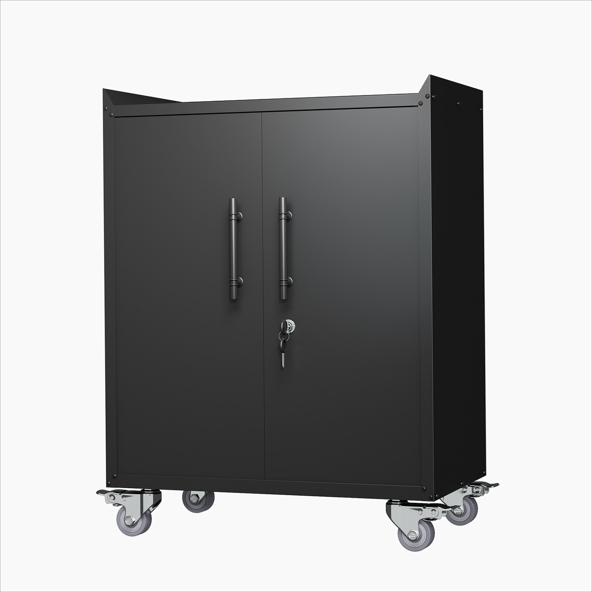 Inbox Zero 2 Door Tool Cabinets for Garage, Lockable Garage Storage ...