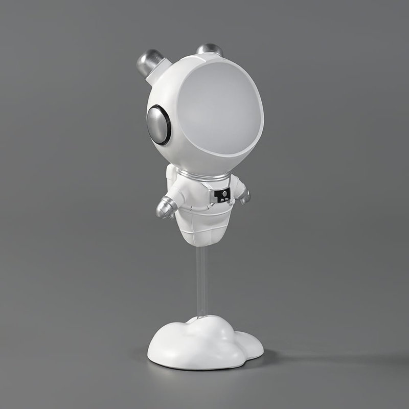 Ivy Bronx Astronaut Resin Figurine Gold Floating Side Table With ...