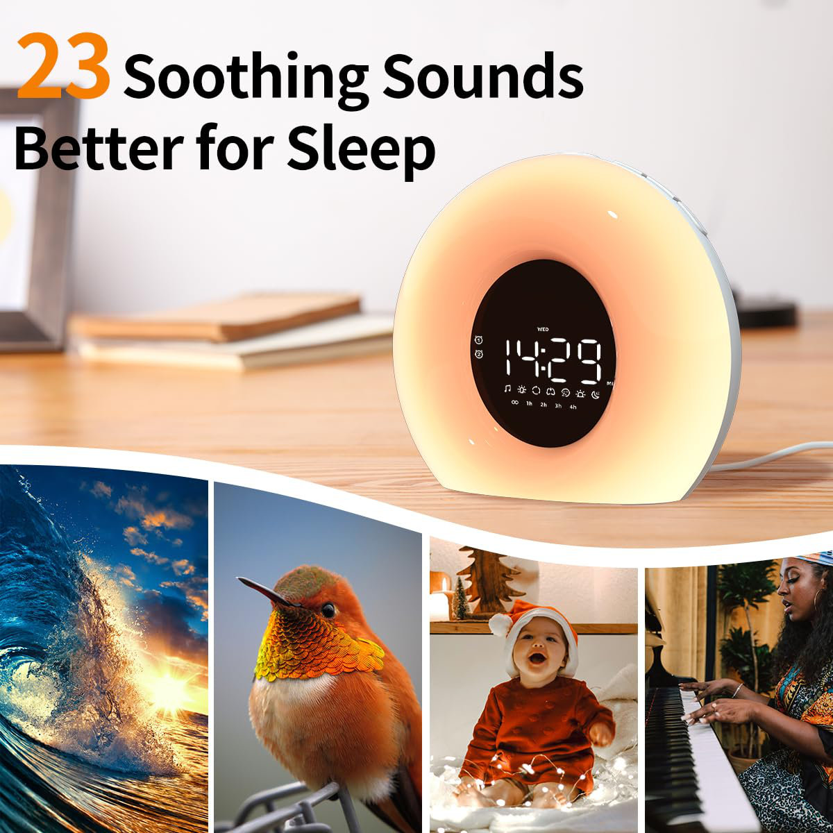 Wrought Studio™ Wake Up Light Sunrise Alarm Clock With Sunrise Sunset ...