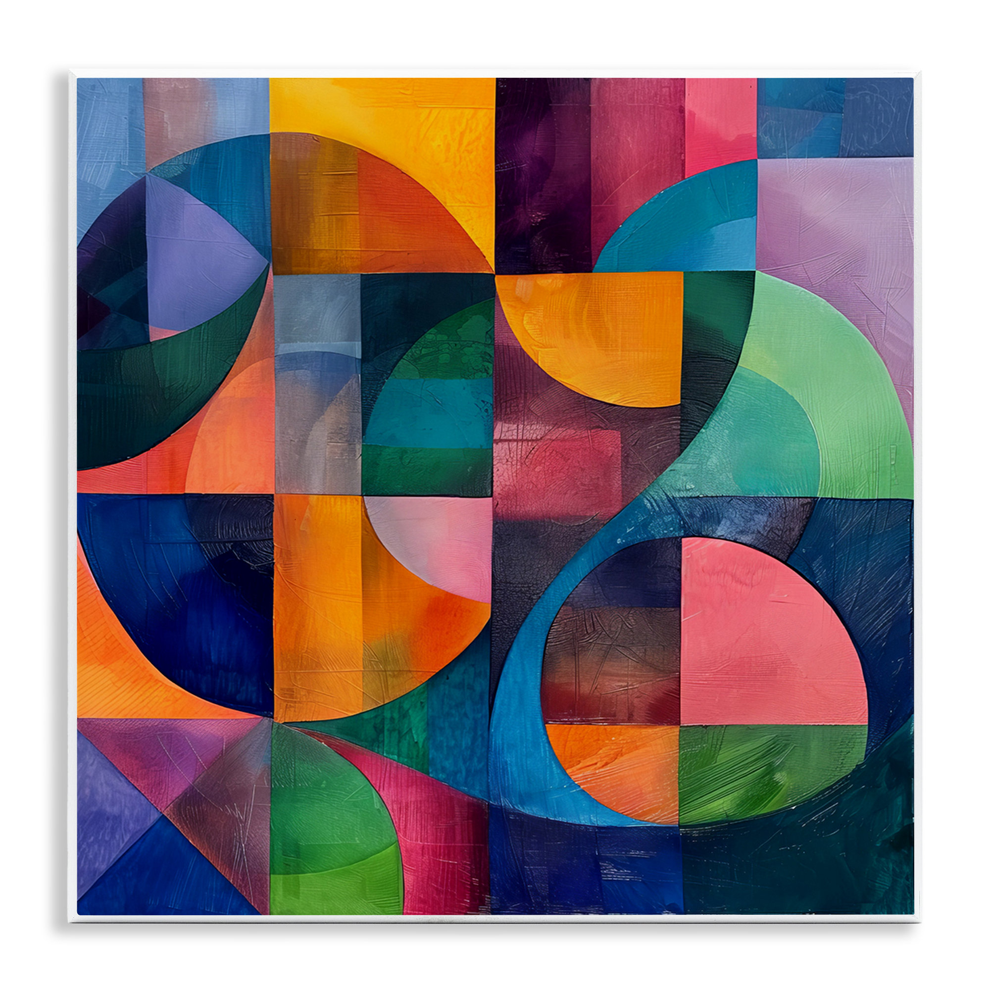 Ebern Designs Luminous Spectrum Shapes Wall Plaque Art by Lazar Studio ...