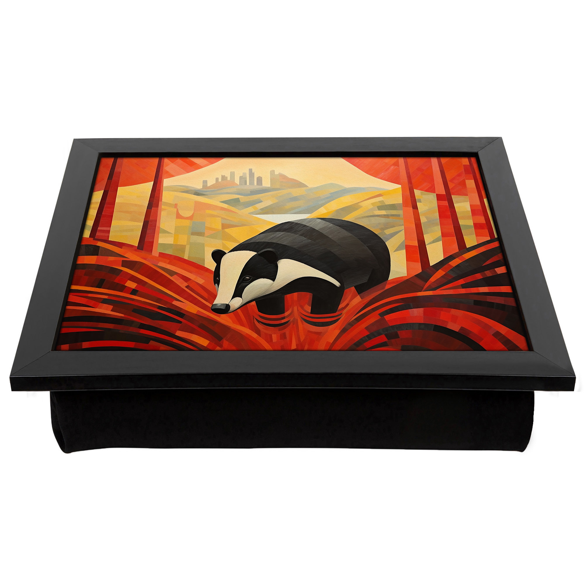 George Oliver Badger Art Deco Lap Tray with Cushion | Wayfair.ie
