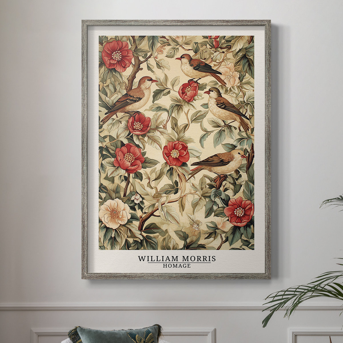 Darby Home Co WM MORRIS Series CLII Framed Print - Solid Wood | Wayfair