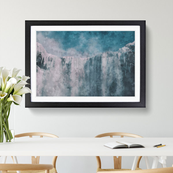 East Urban Home Above A Waterfall - Picture Frame Painting Print ...
