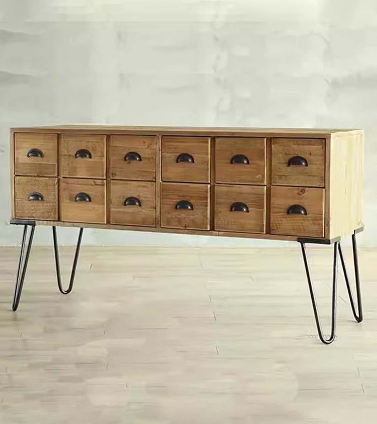 VICABY Retro Industrial Style Storage Cabinet Storage Cabinet Multi ...