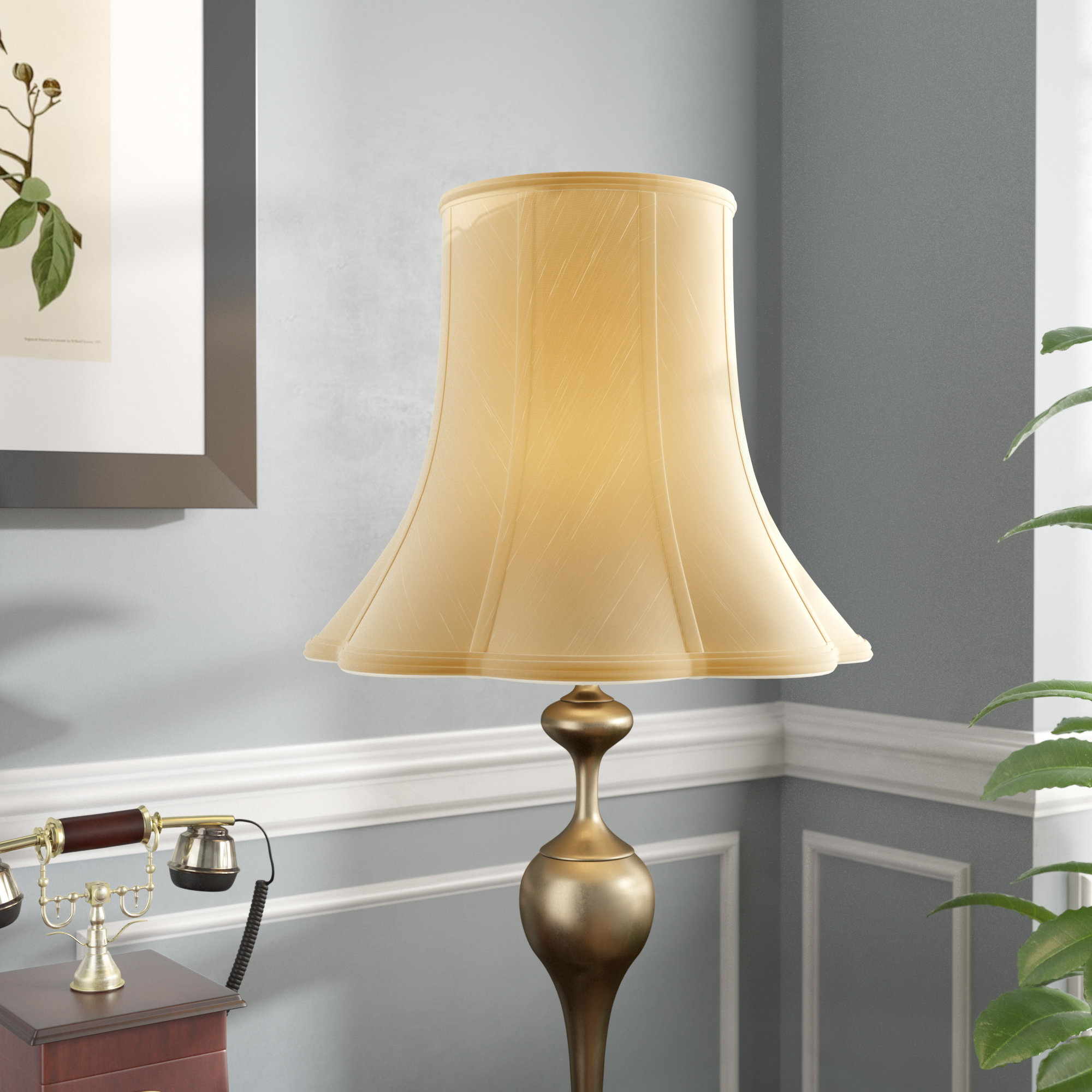 Alcott Hill® Silk/Shantung Bell Lamp Shade ( Spider ) & Reviews | Wayfair