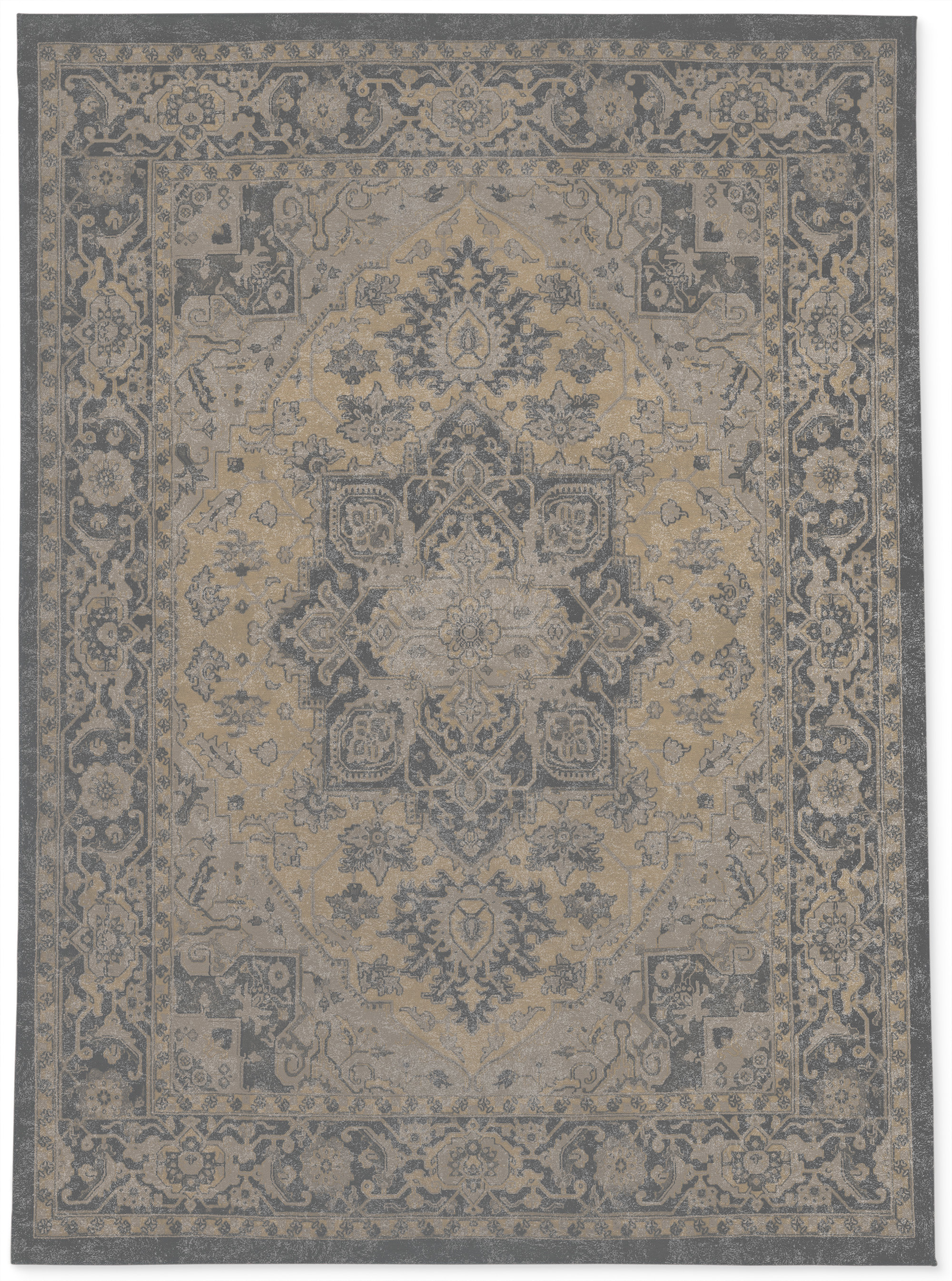 Bungalow Rose Nestori Oriental Gray/Taupe Area Rug | Wayfair