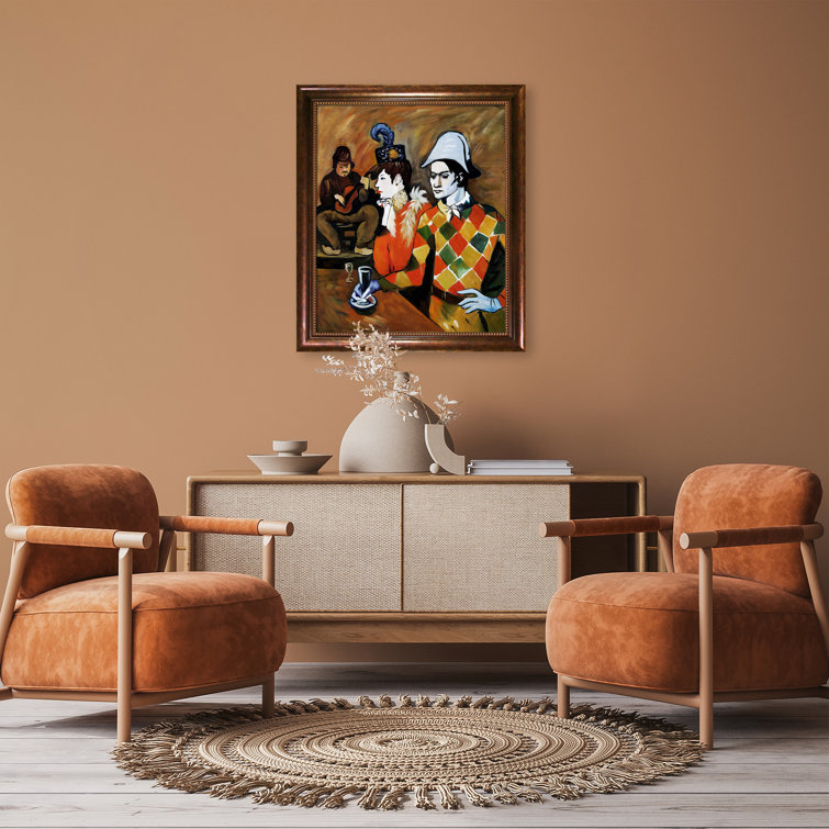 Overstock Art At The Lapin Agile Framed On Canvas by Pablo Picasso ...