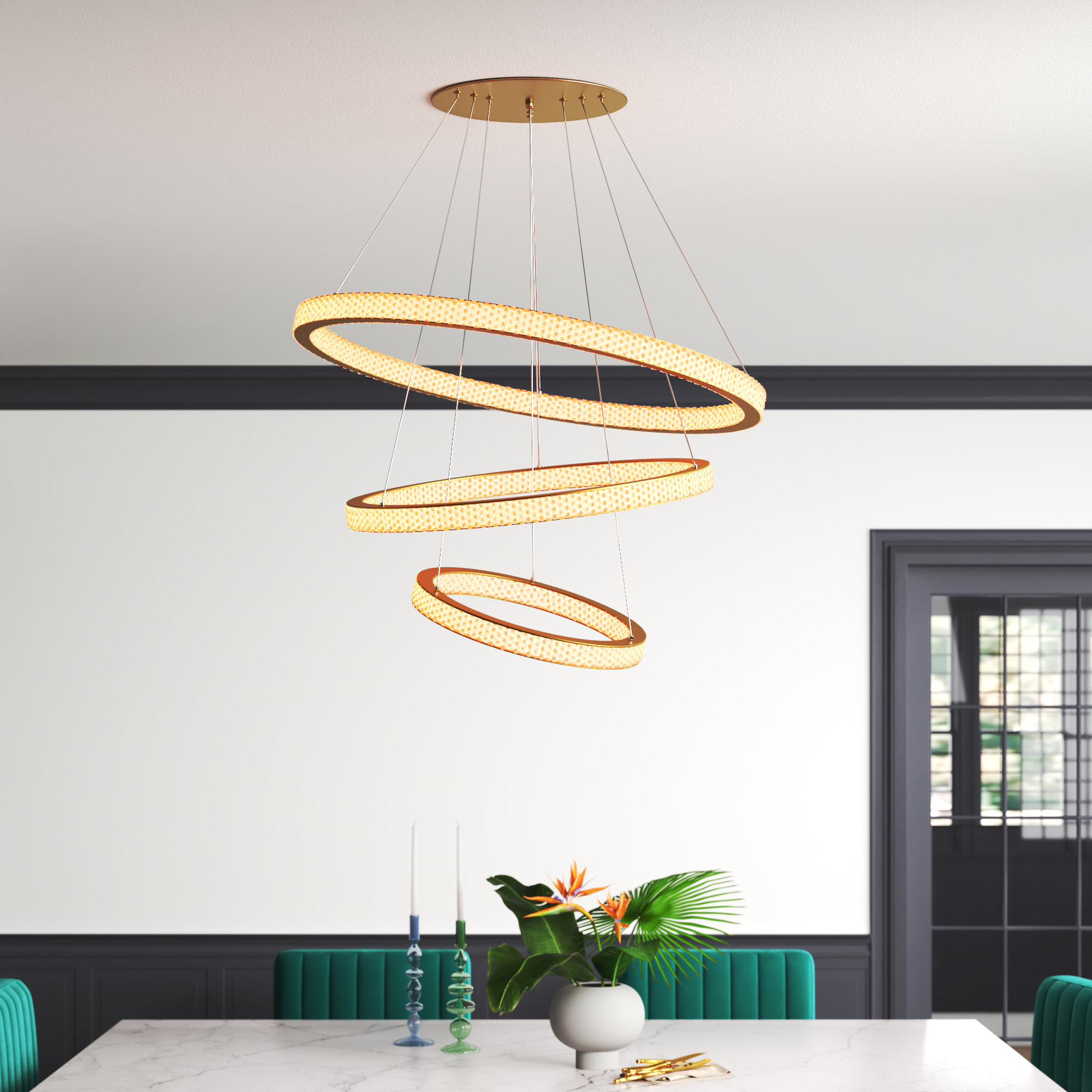 Willa Arlo™ Interiors Wootton 3 - Light Unique / Statement Tiered LED ...