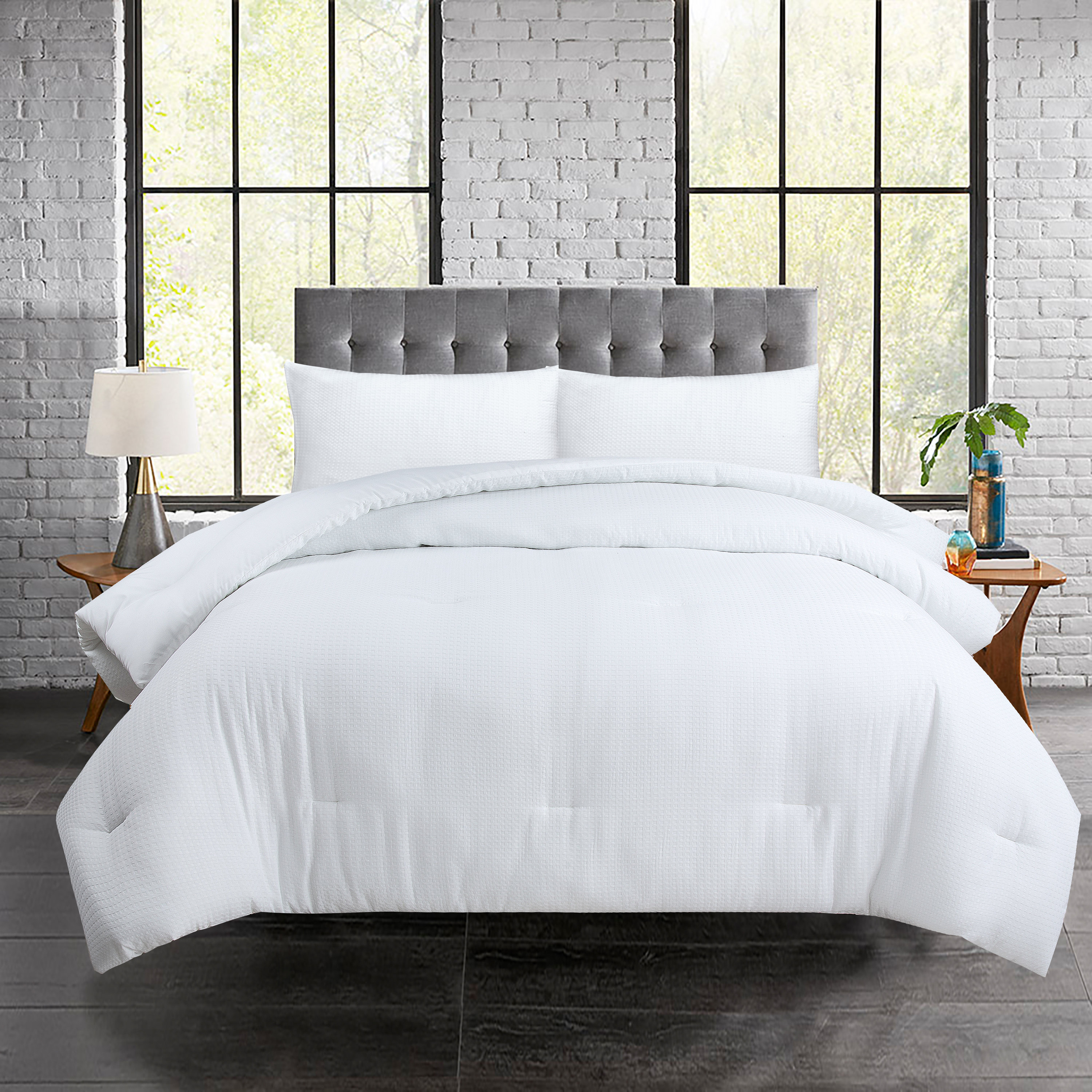 Estate Collection Cassidy Waffle Weave Comforter Set | Wayfair
