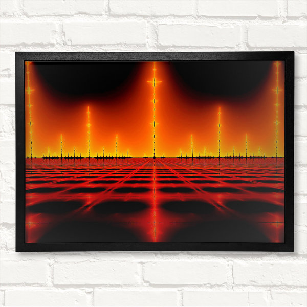 Ivy Bronx Electrical Fire Grid Framed Print | Wayfair.co.uk