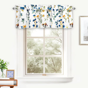 Red Barrel Studio® Jaeven Floral Tailored 52'' W Window Valance ...