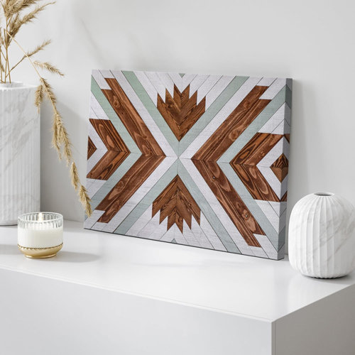 IDEA4WALL Geometric Western Shape Brown Gray Wood Effect Pattern ...