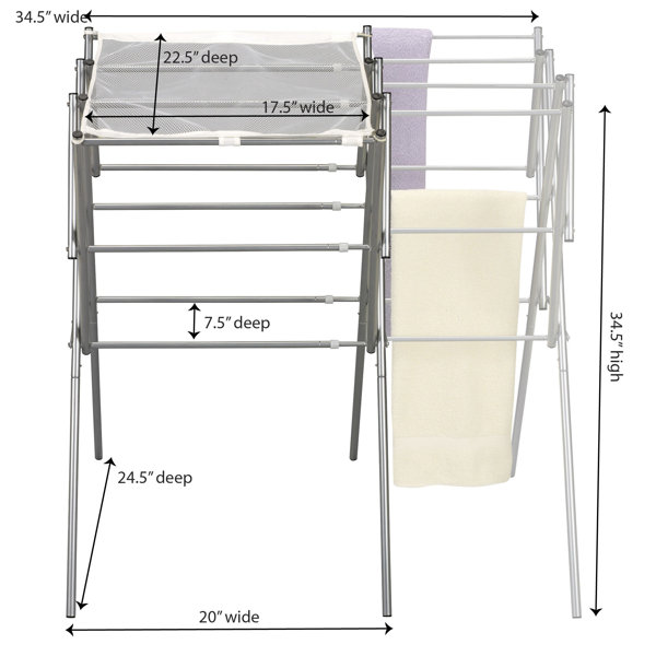 Rebrilliant Meloni Steel Foldable Accordion Drying Rack & Reviews | Wayfair