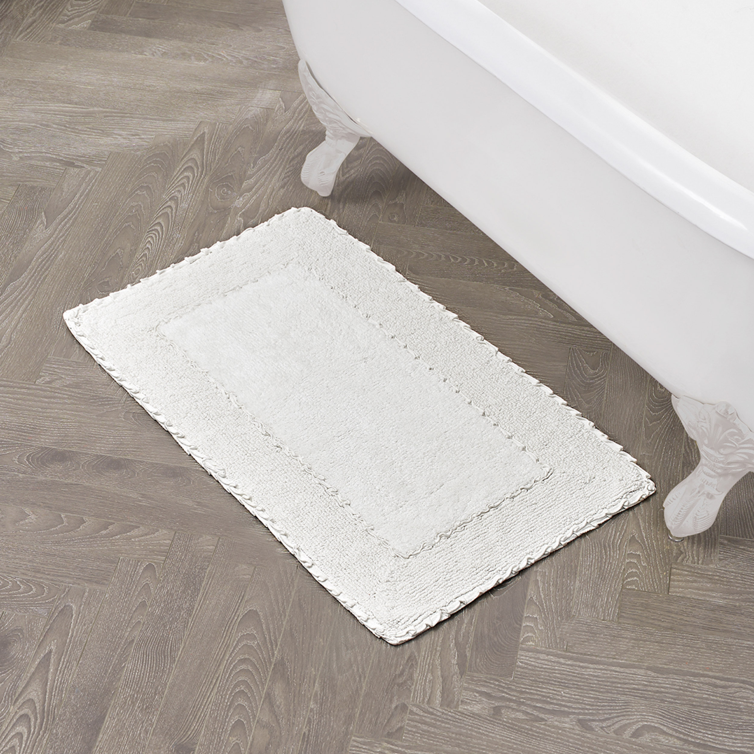 Laura Ashley Ruffle 100% Cotton Bath Rugs & Reviews | Wayfair