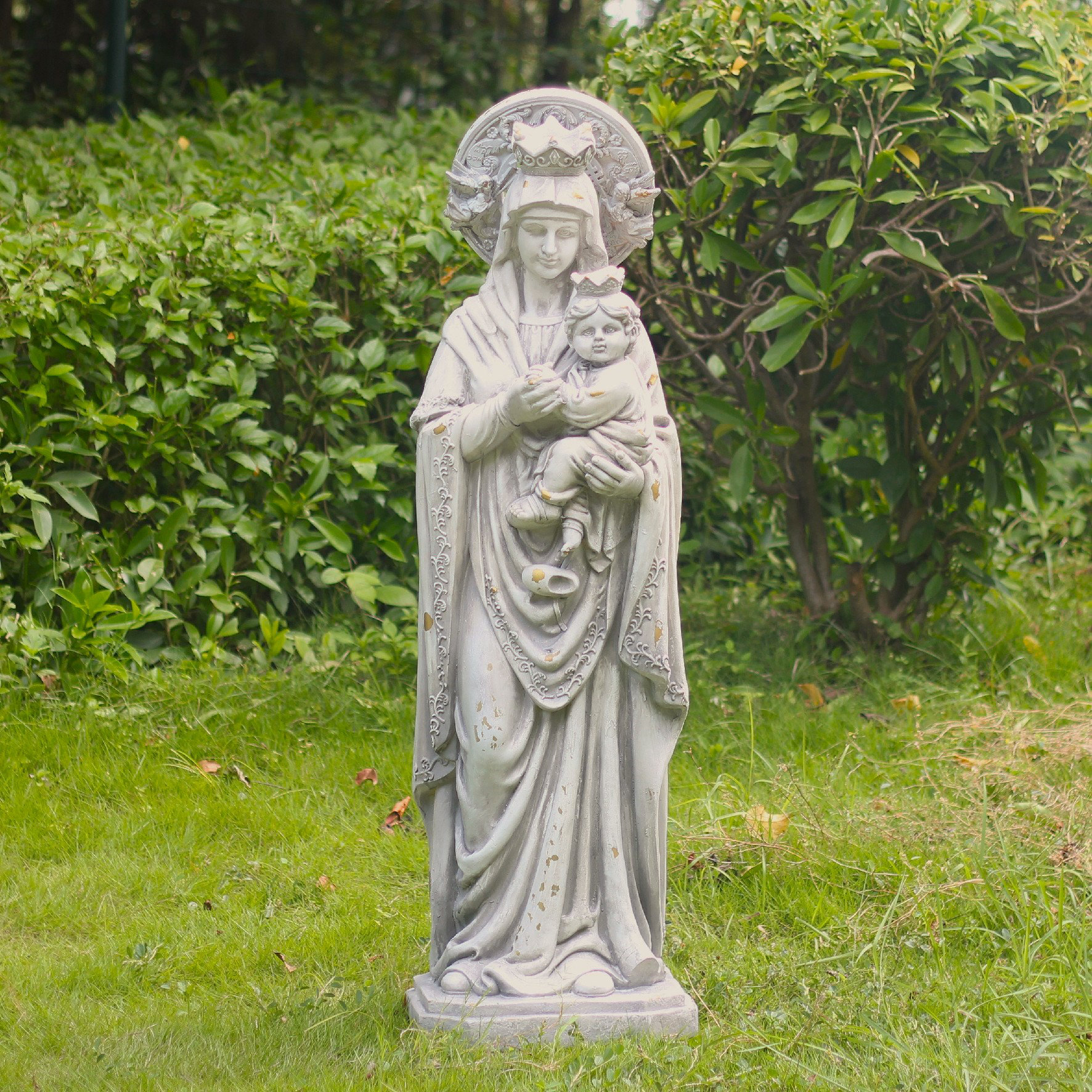 Trinx 48in. Tall Our Lady of Perpetual Help Magnesium Garden Statue ...