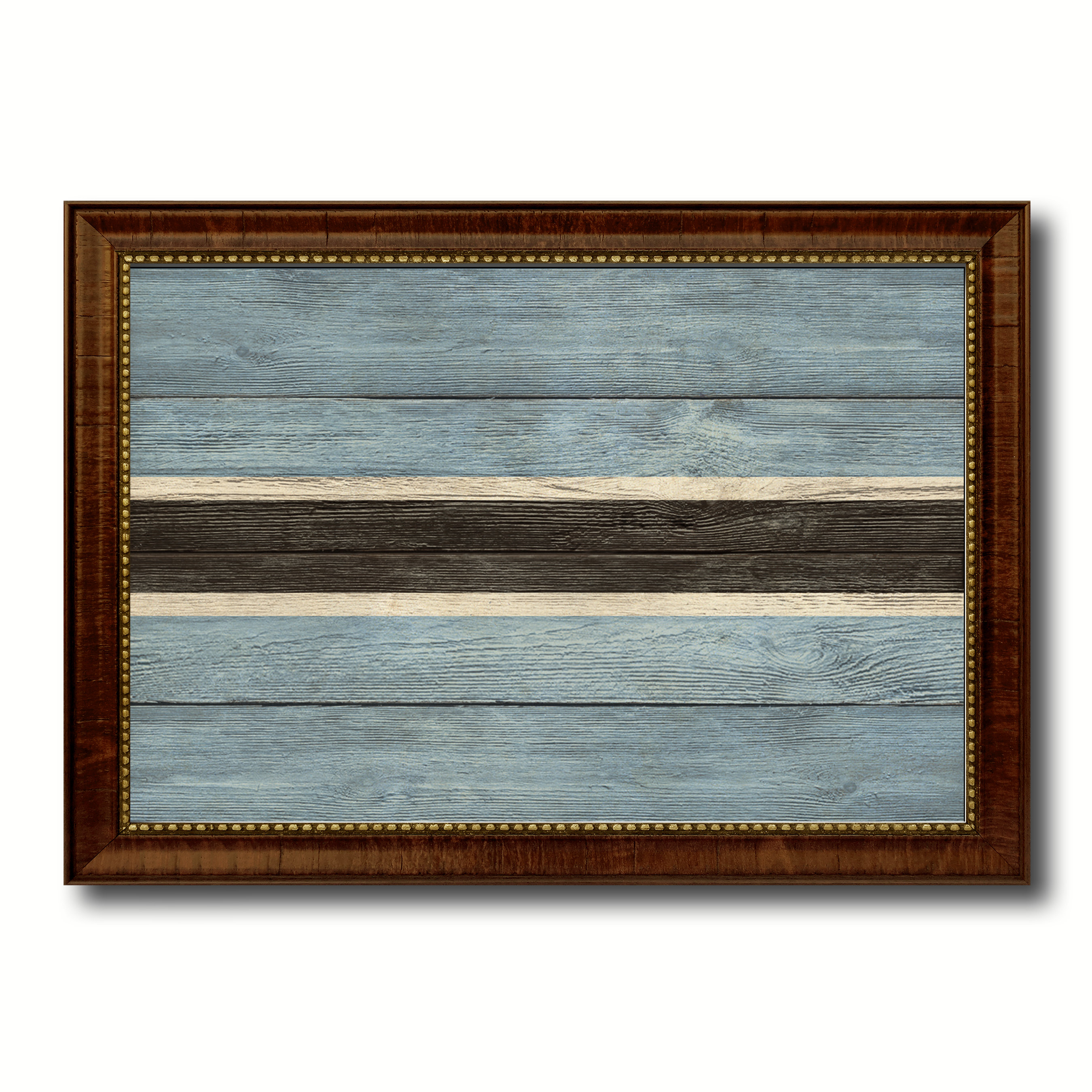 Highland Dunes Botswana Country Textured Flag Print With Brown Gold ...